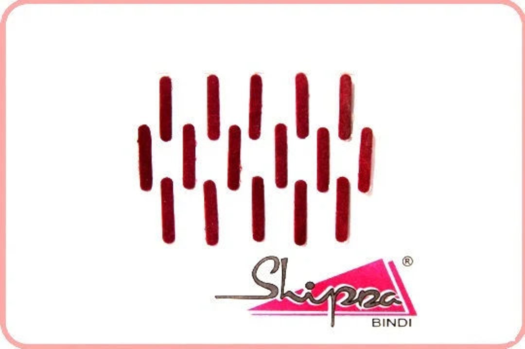 Maroon Wholesale 6 Pack Plain Long Velvet Bindi Tattoos Indian Tilak ...