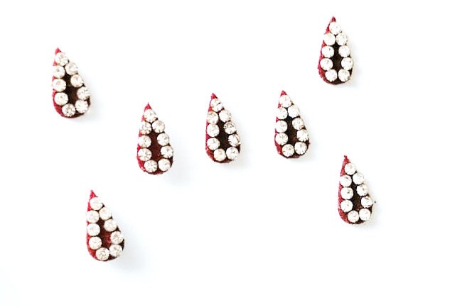 Tilak Bindi Temporary Tattoo Indian Handmade Body Jewels - Etsy