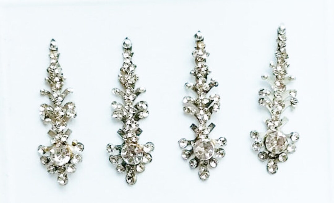 Wedding Bindis Self Adhesive Stickers Silver Long Face Bindi ,bridal ...