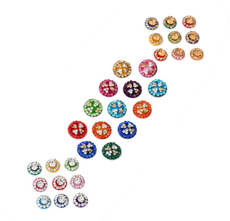 Stone Bindis Multi Colored Bindi Self Adhesive Bindis Big - Etsy