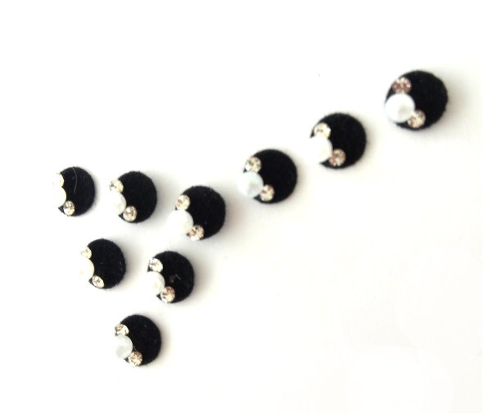 Beautiful Black Round Bindi Indian Bindi Stickers Velvet | Etsy