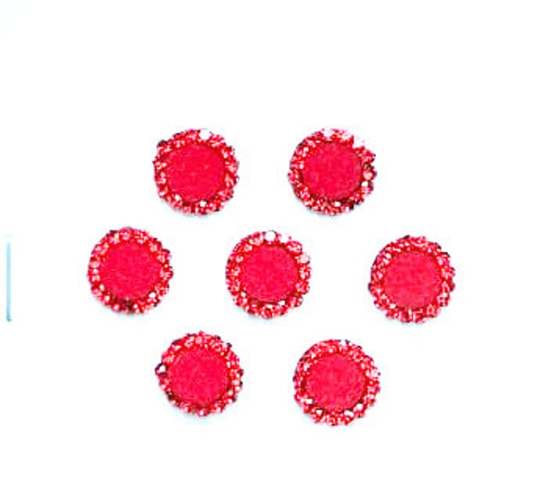 Red Round Bindis 2 Pack of Indian Velvet Bollywood Style - Etsy