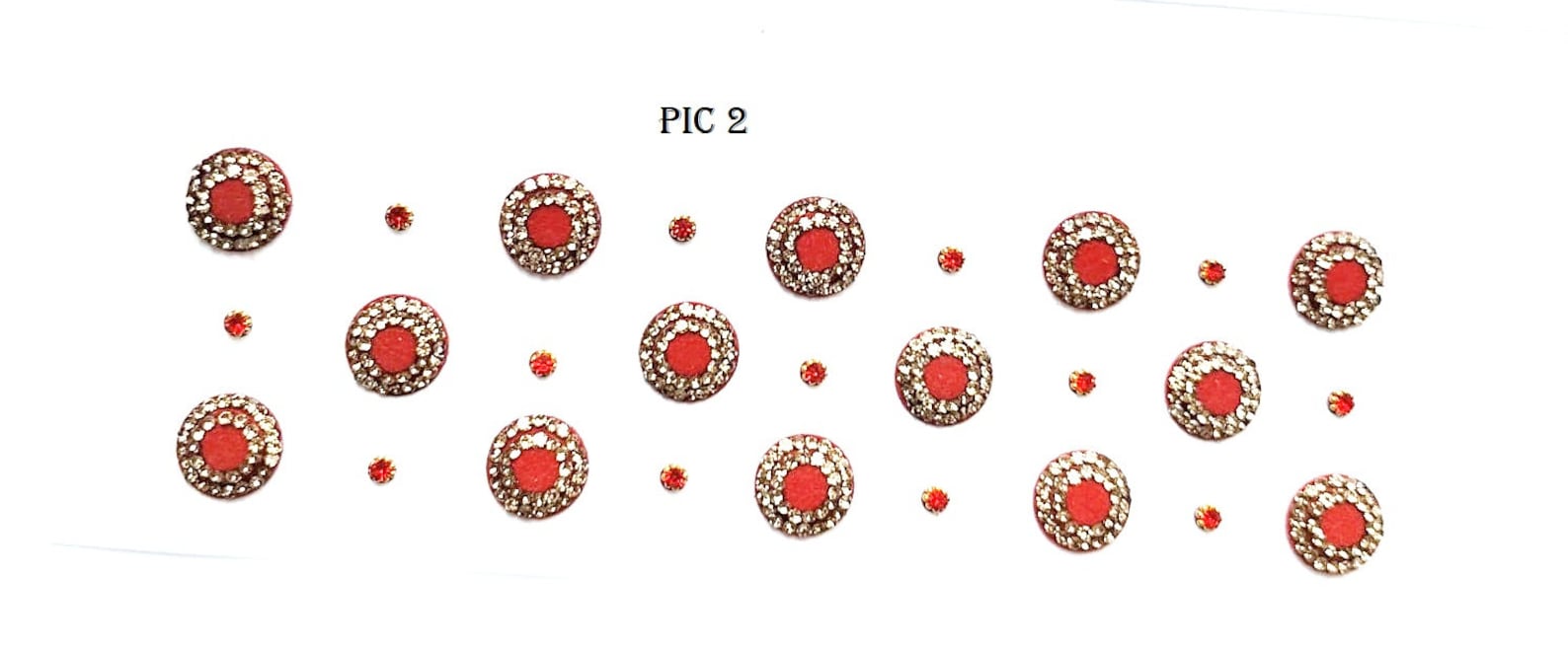 Red Indian Bindis Big Round Wedding Designer Bindis - Etsy