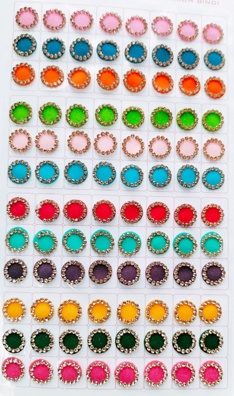 Round Bindi Book Rhinestones Bindi Stickers 960 Round - Etsy