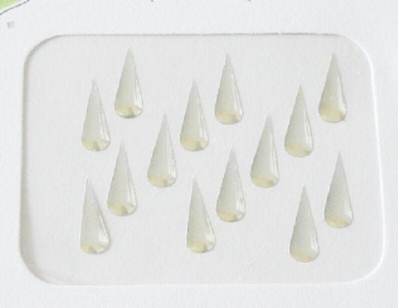 6 Pack Teardrop Yellowish White Indian Wedding Favor, Festival Bindi ...
