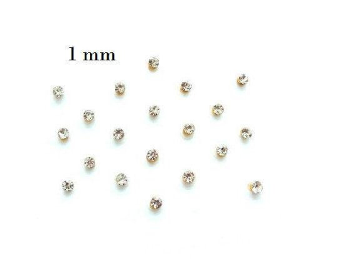 50 Pack 1000 Dots Silver Fake Nose Stud Ear Stud Small Bindi Face ...