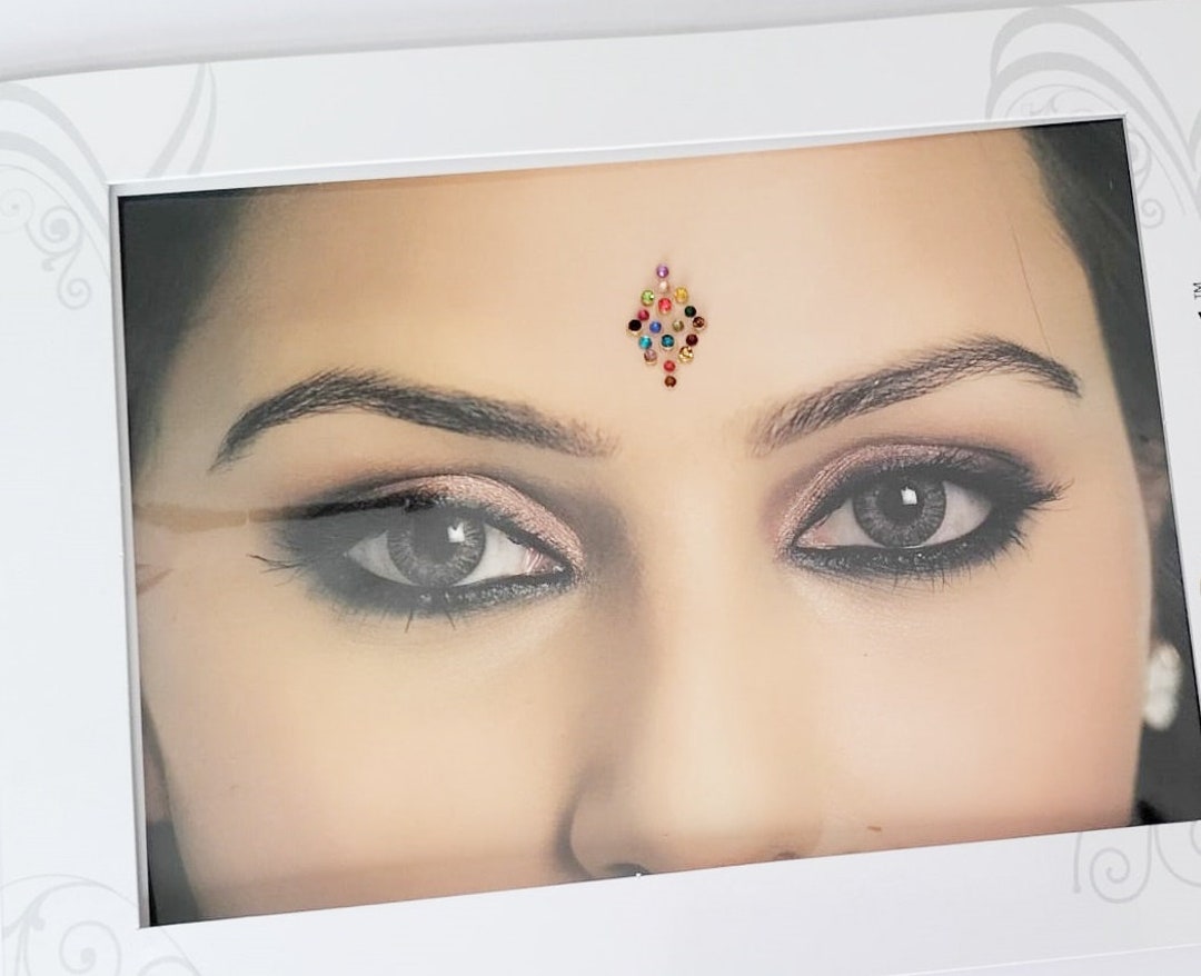 Multicolor Rhinestone Forehead New Round Bindi Stone Bindi - Etsy