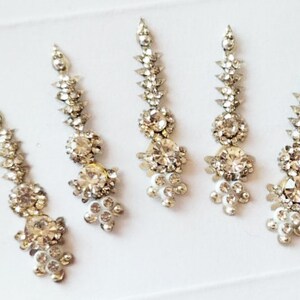 Silver Bindi Festival Long Bindis Bindis india Bindis - Etsy