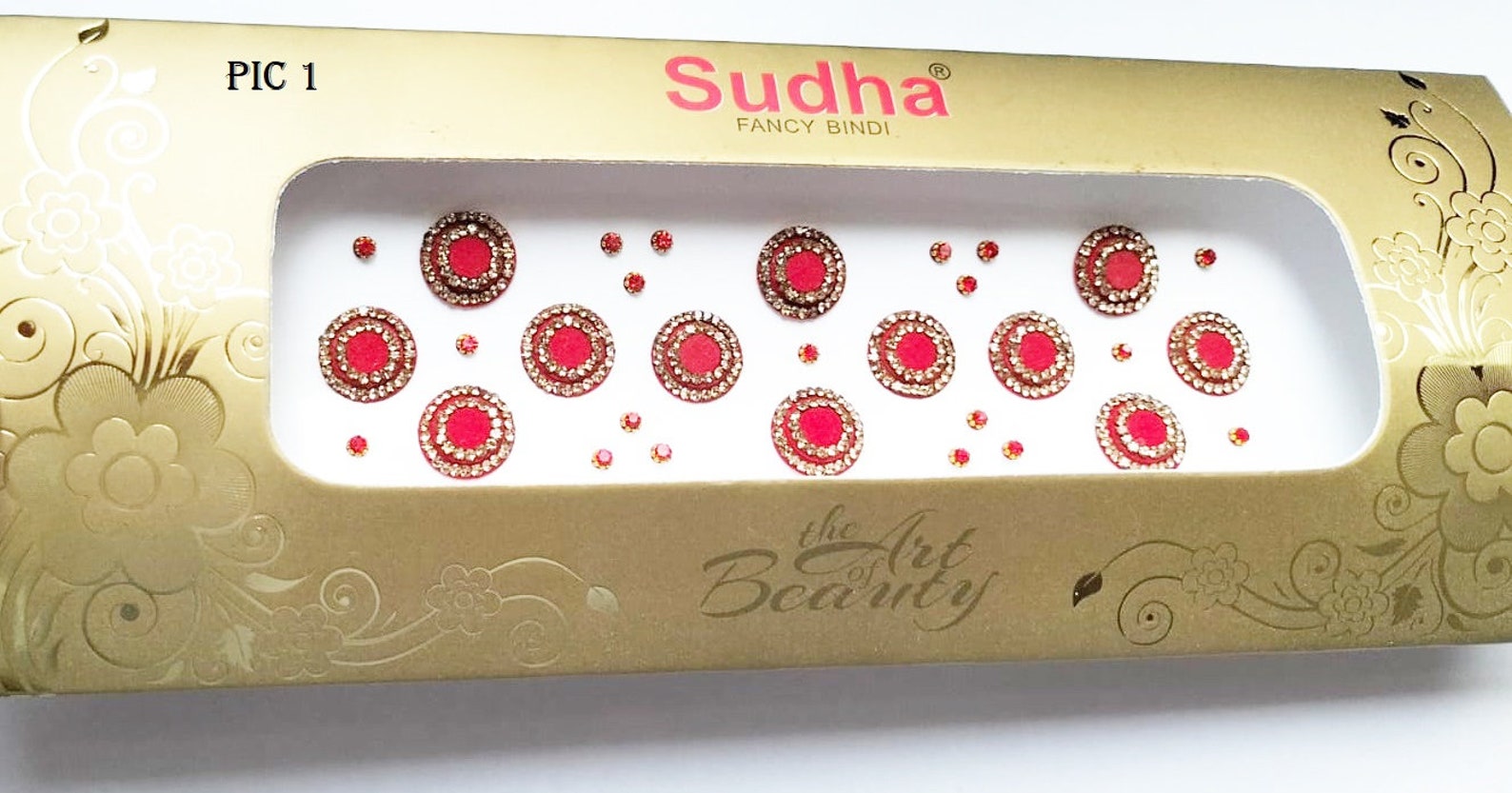 Red Indian Bindis Big Round Wedding Designer Bindis - Etsy