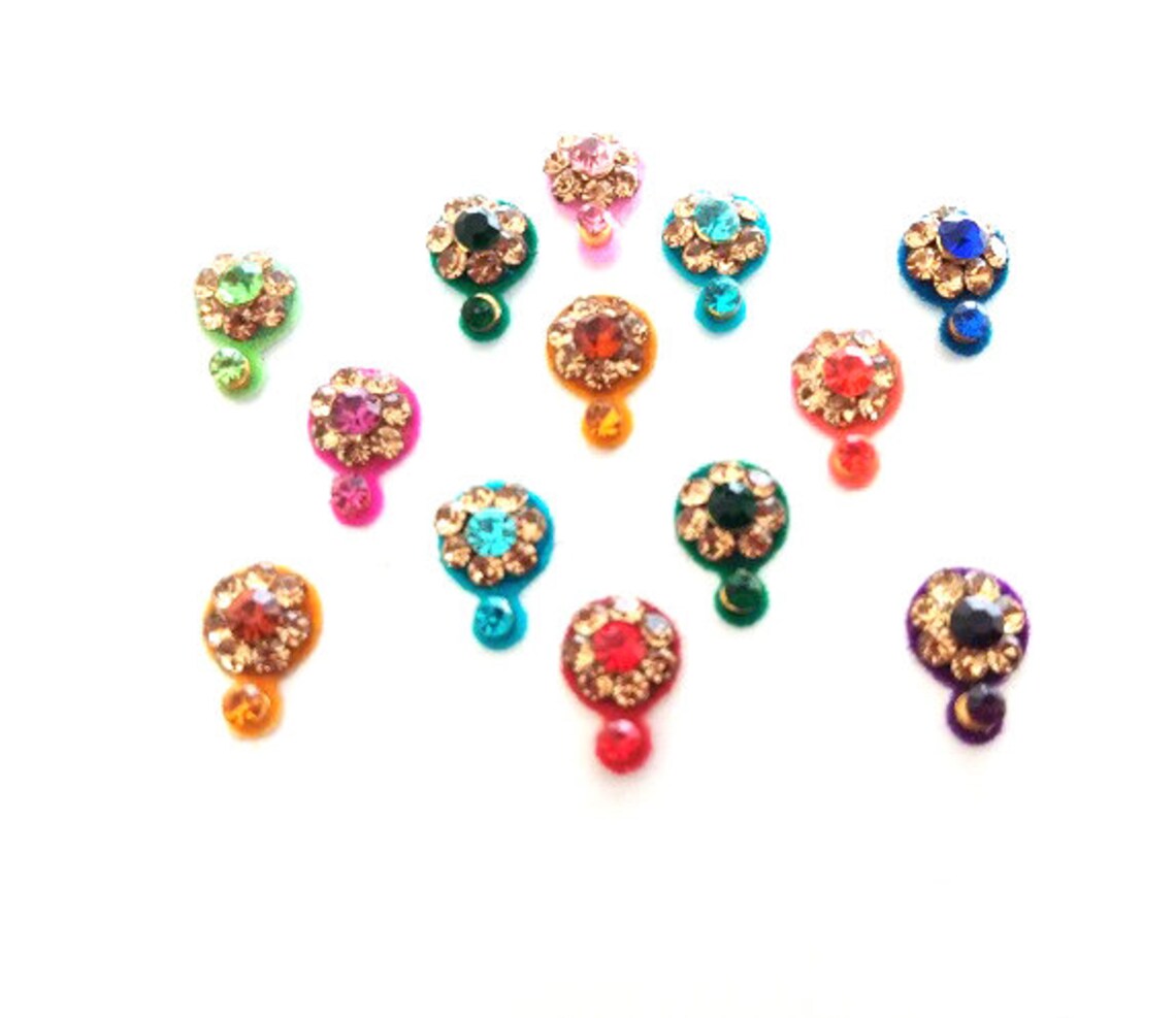 Colorido Round Bindis Pegatina Bindi India Crystal Bindis | Etsy