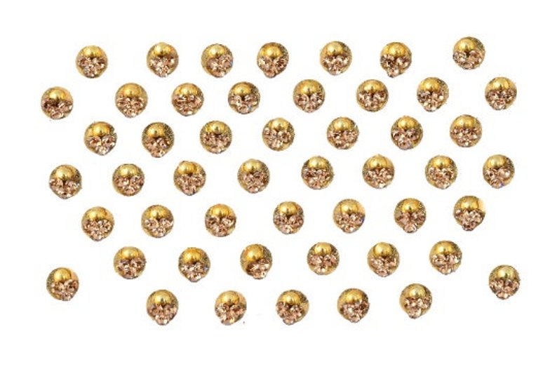 Tiny Gold Bindis Stickers Golden Wedding Face Jewels, Bindi, Indian ...