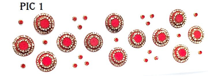 Red Indian Bindis Big Round Wedding Designer Bindis - Etsy