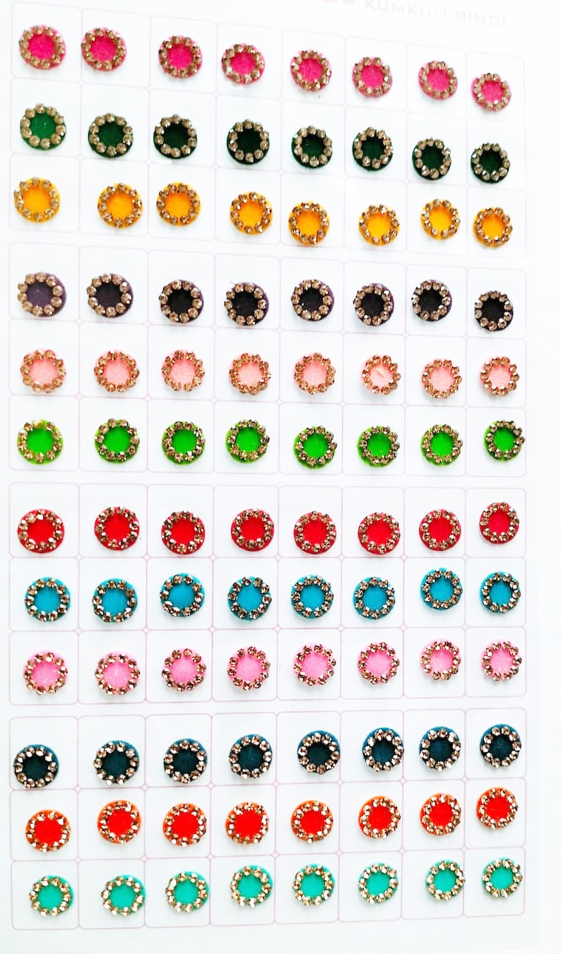 Round Bindi Book Rhinestones Bindi Stickers 960 Round - Etsy