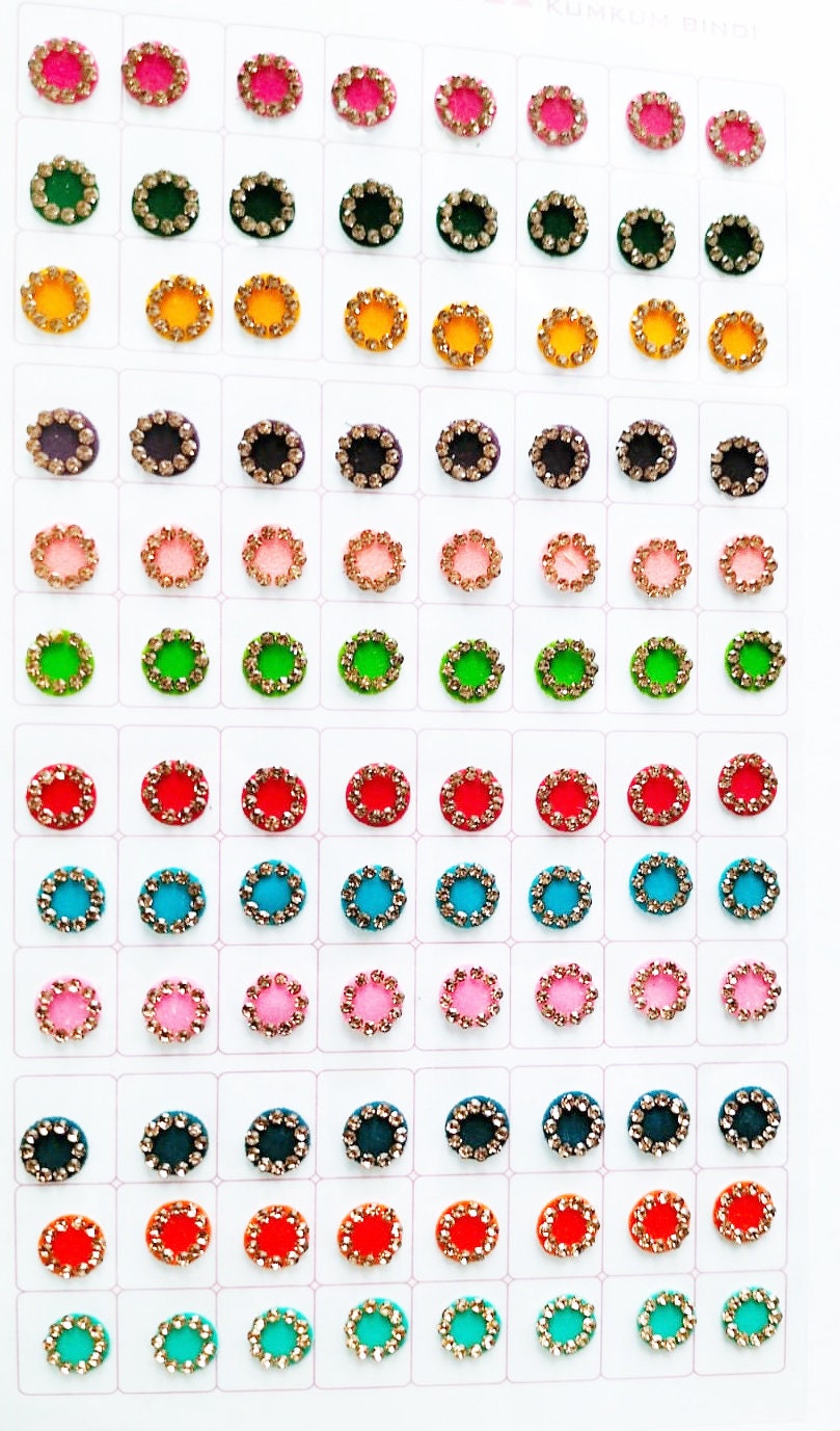 Round Bindi Book Rhinestones Bindi Stickers 960 Round - Etsy
