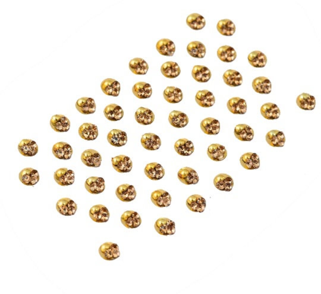 Tiny Gold Bindis Stickers Golden Wedding Face Jewels, Bindi, Indian ...