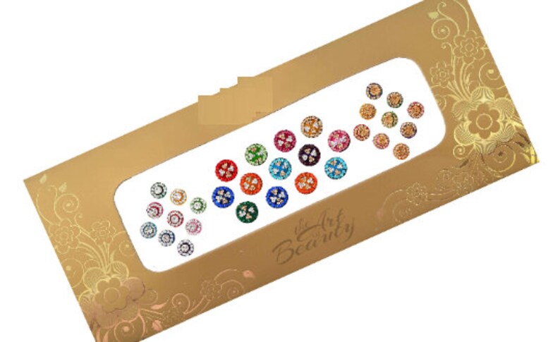 Stone Bindis Multi Colored Bindi Self Adhesive Bindis Big - Etsy