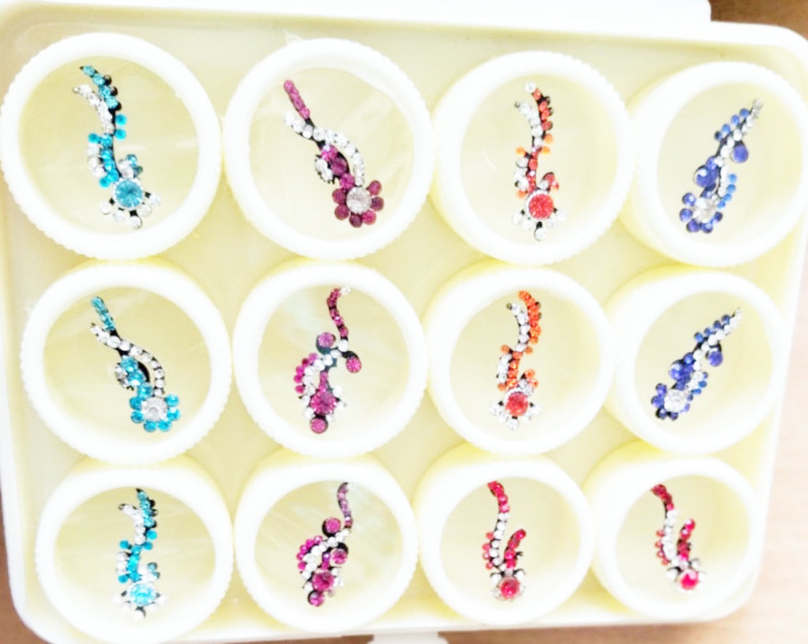 Full Box Bindi, Indian Long Bindis Multicolor Designer Long Wedding ...