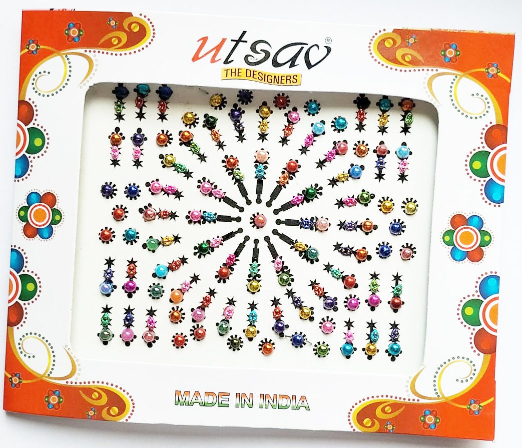 Indian Fancy Stone Long Bindi Body Art Sticker, USA Fashion Indian ...
