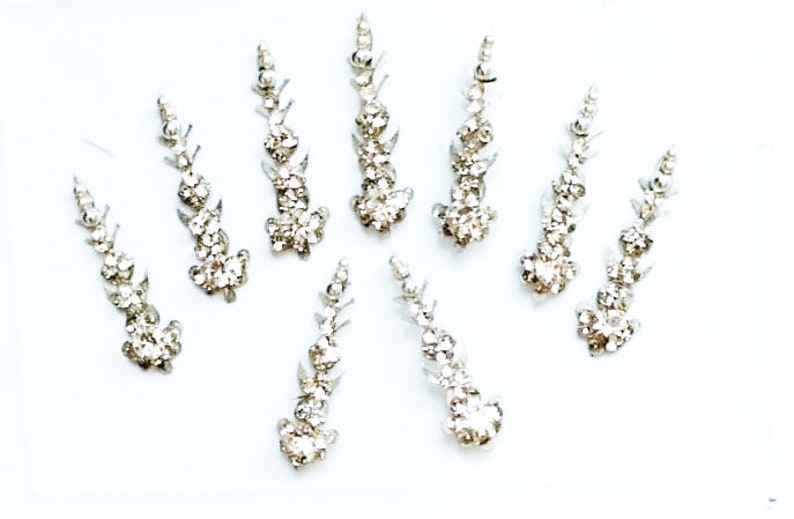 Long Silver Bindi Bridal Stone Body Art Face Jewels Bindis - Etsy