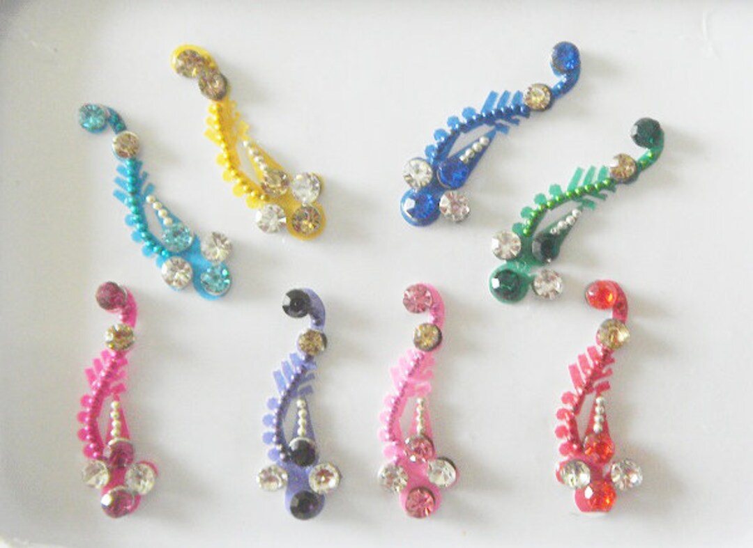 Designer Bindis Long Tikka Bindis Bindi Stickers Face - Etsy