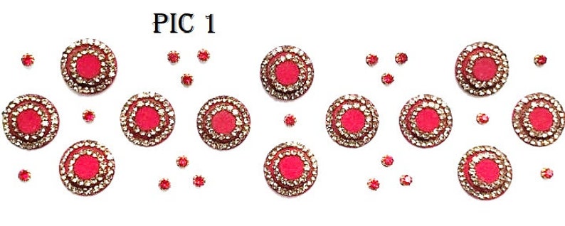 Red Indian Bindis Big Round Wedding Designer Bindis - Etsy