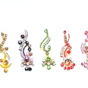 High Quality Long Bindi Temporary Face Stickers Bridal Bindis - Etsy