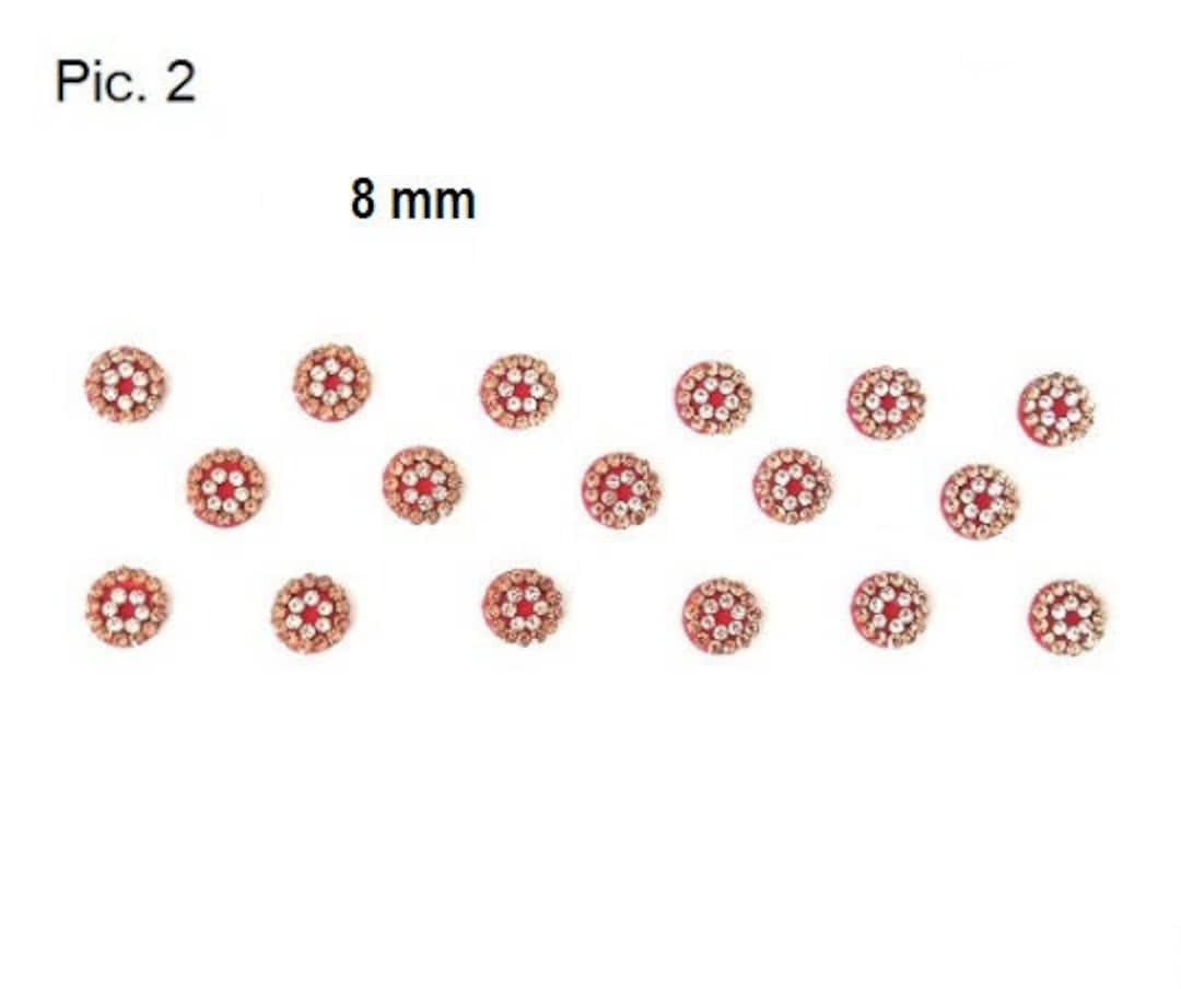 Big Red Round Popular Bridal Wedding Bindi Indian Double Decker Red ...