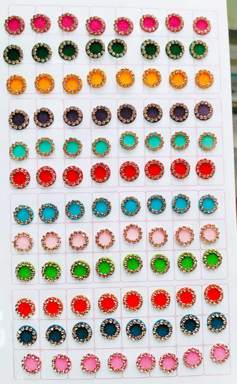 Round Bindi Book Rhinestones Bindi Stickers 960 Round - Etsy