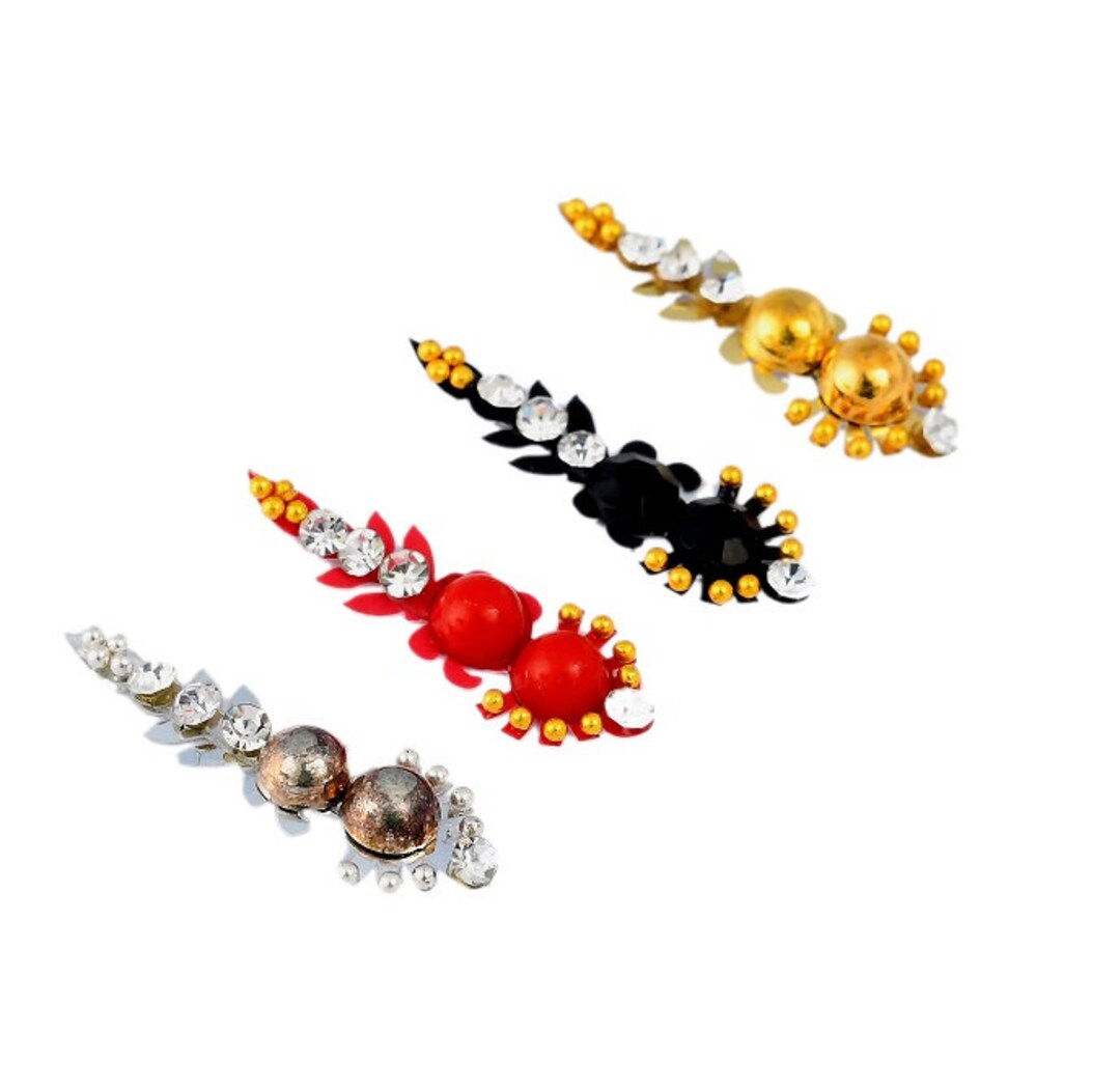Silver/black/gold/red 2 Pack Body Art Fancy Bindi Self-adhesive Bindi ...