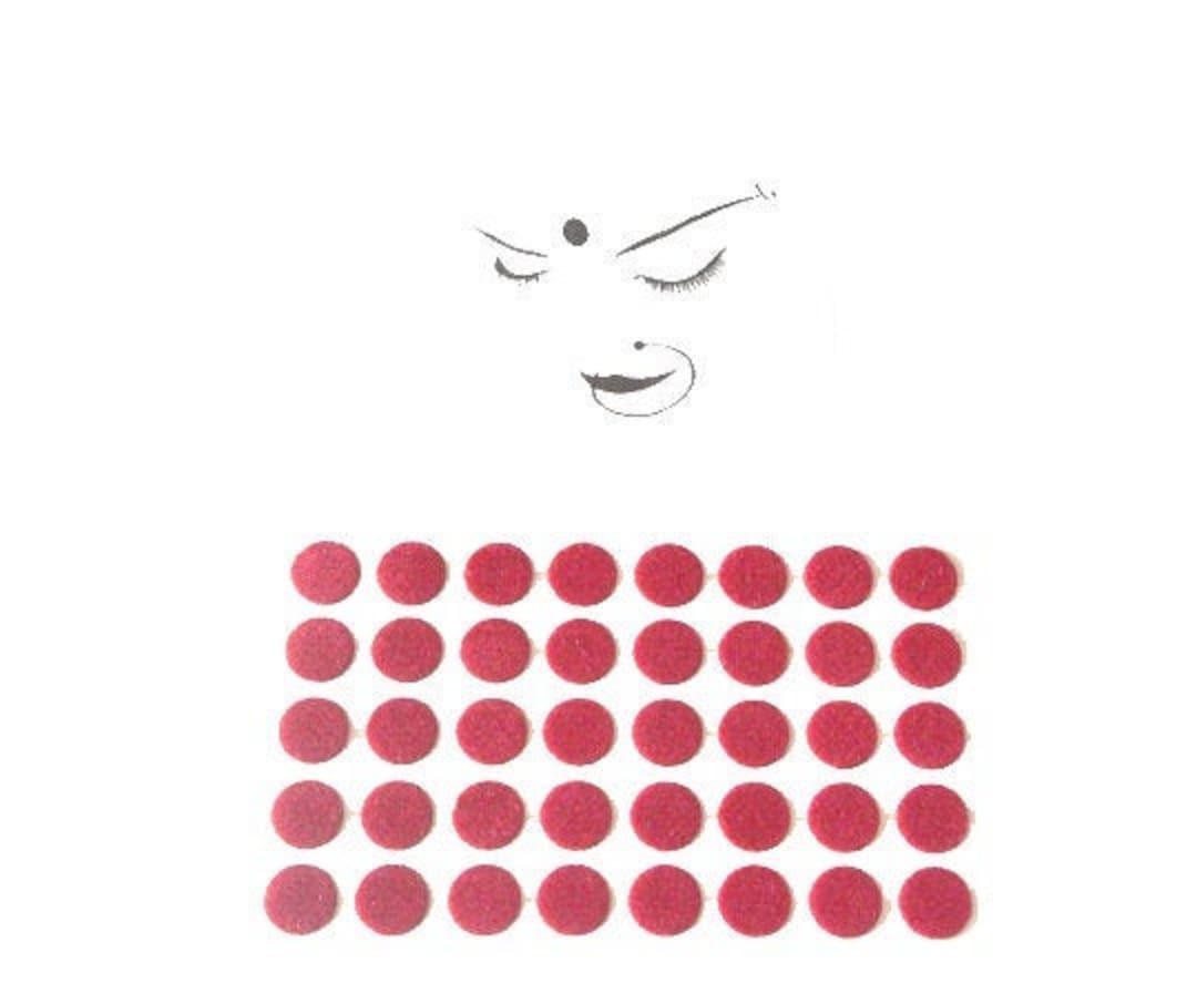 Daily Wear Bindis Plain Bindi 2 Pack Maroon Round Bindi - Etsy