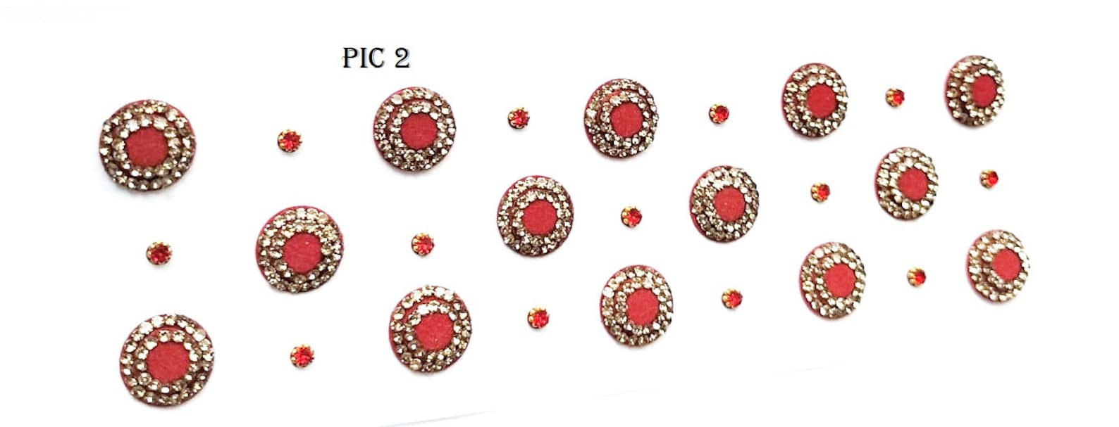 Red Indian Bindis Big Round Wedding Designer Bindis - Etsy