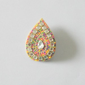 Oval Shape Pin Indian Sari Pins Beautiful Handmade Pin for - Etsy