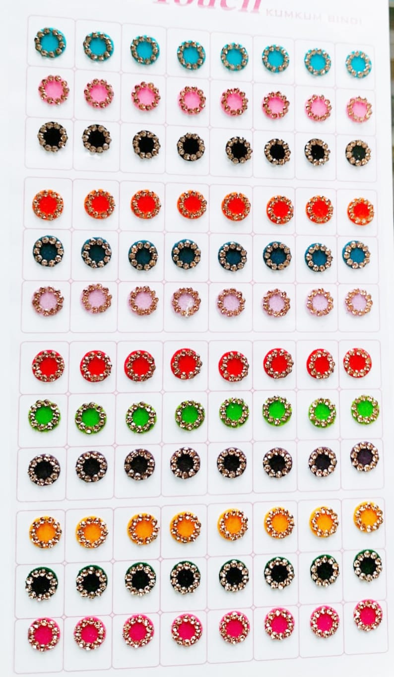 Round Bindi Book Rhinestones Bindi Stickers 960 Round - Etsy