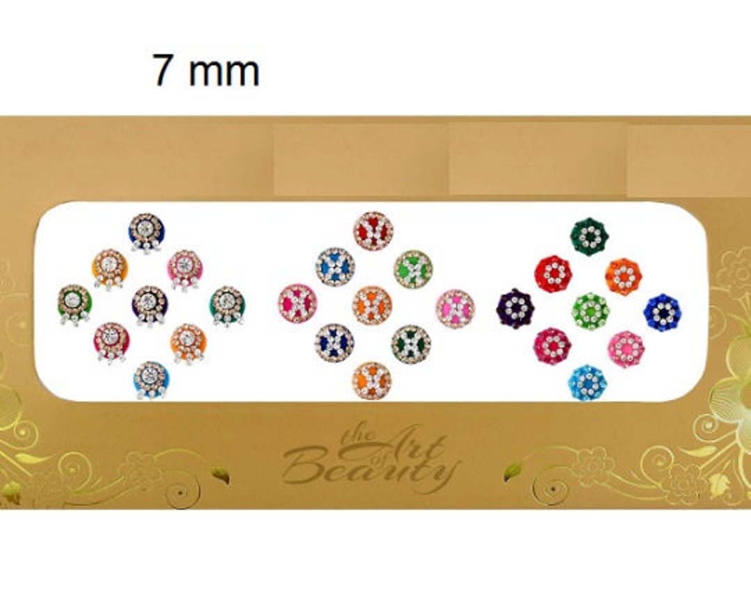 Most Selling Bindis Round Fancy Bindis Indian Face Tattoo - Etsy
