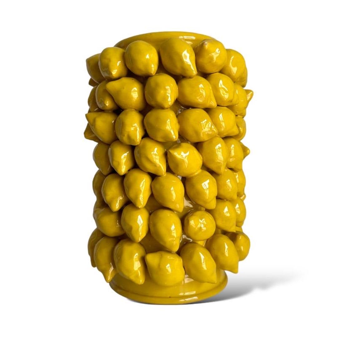Italian Ceramic Lemon Vase Sicilian Ceramic Lemon Vase H. 25 X L. 18 Cm ...