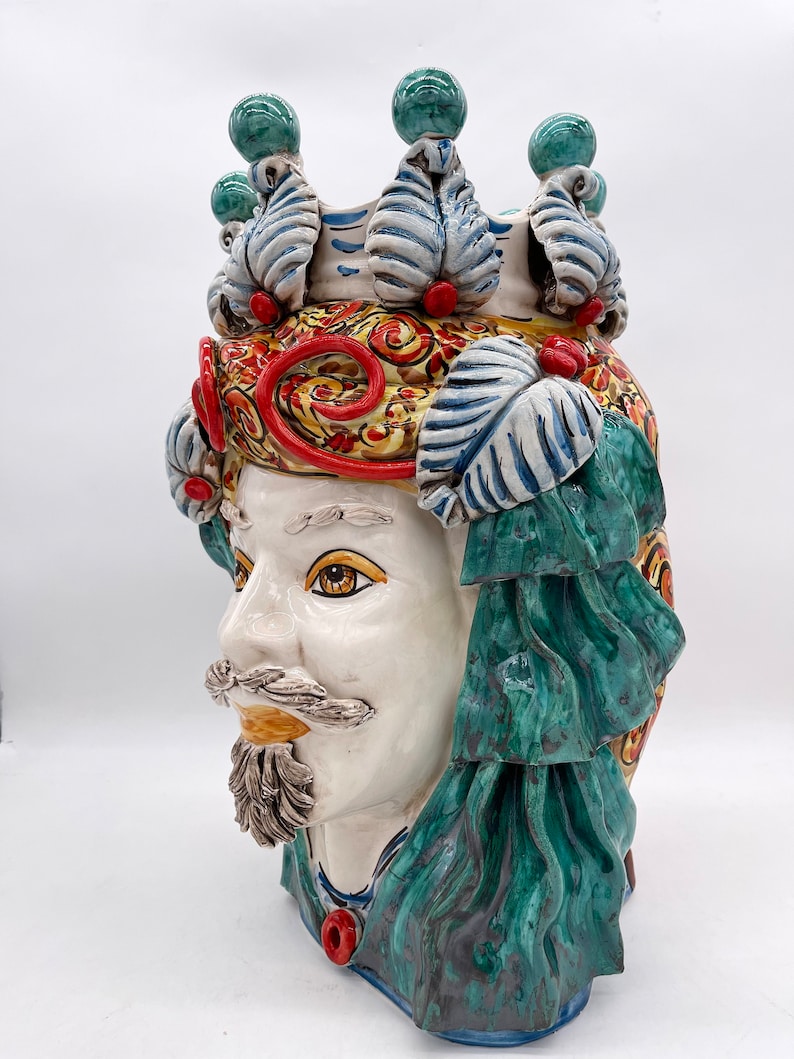 Testa Di Moro moor Head in Sicilian Ceramic From - Etsy