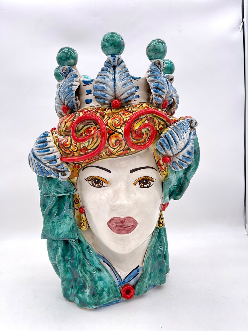 Testa Di Moro moor Head in Ceramica Siciliana Di - Etsy
