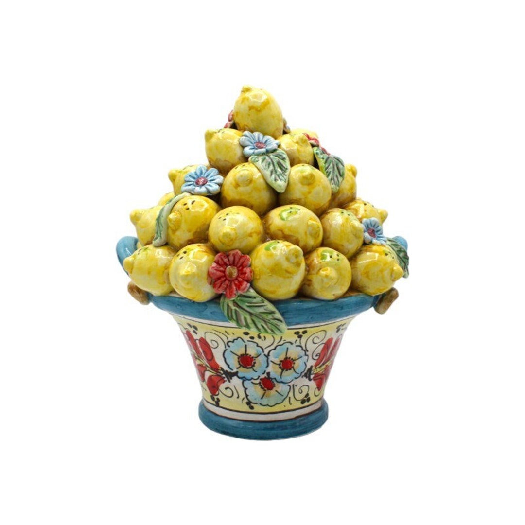 Ceramic Lemon Vase - Sicilian Ceramic Lemon Vase L. 27 X H. 32 Cm - Etsy