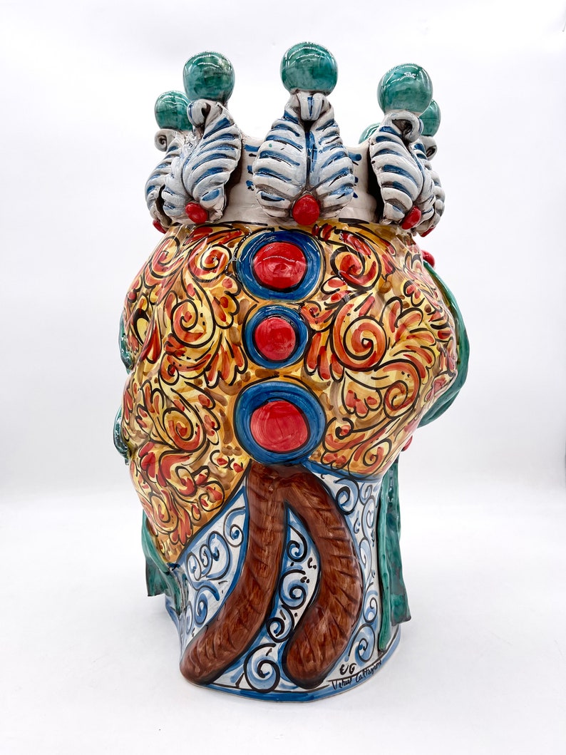 Testa Di Moro moor Head in Ceramica Siciliana Di - Etsy