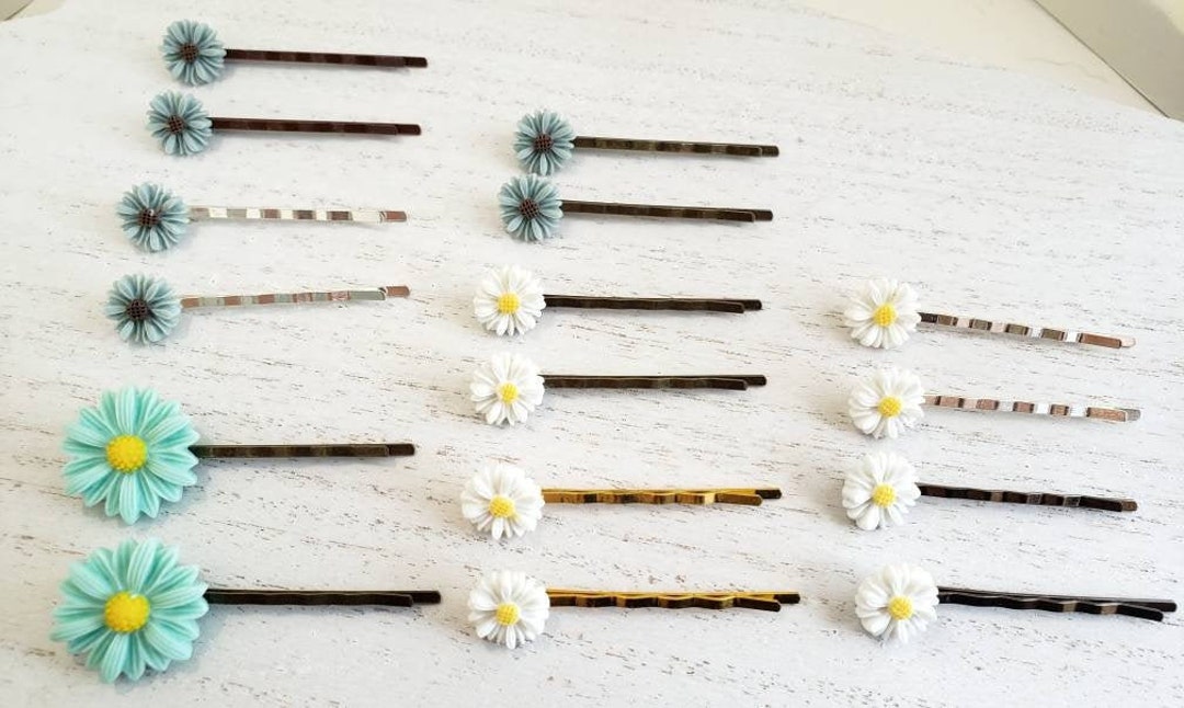 Daisy Flower Bobby Pins - Etsy