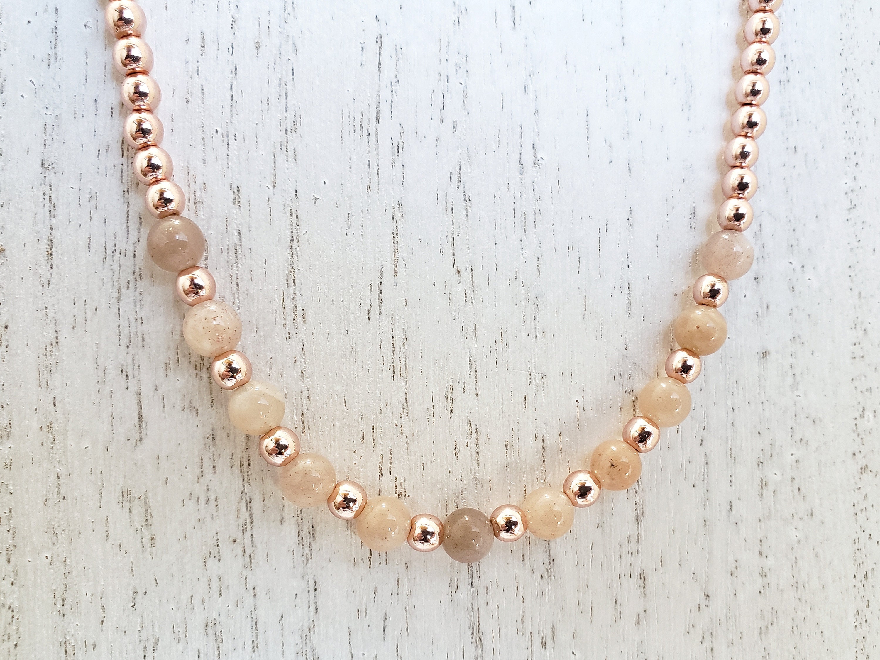 Set de collar de oro rosa - Etsy España