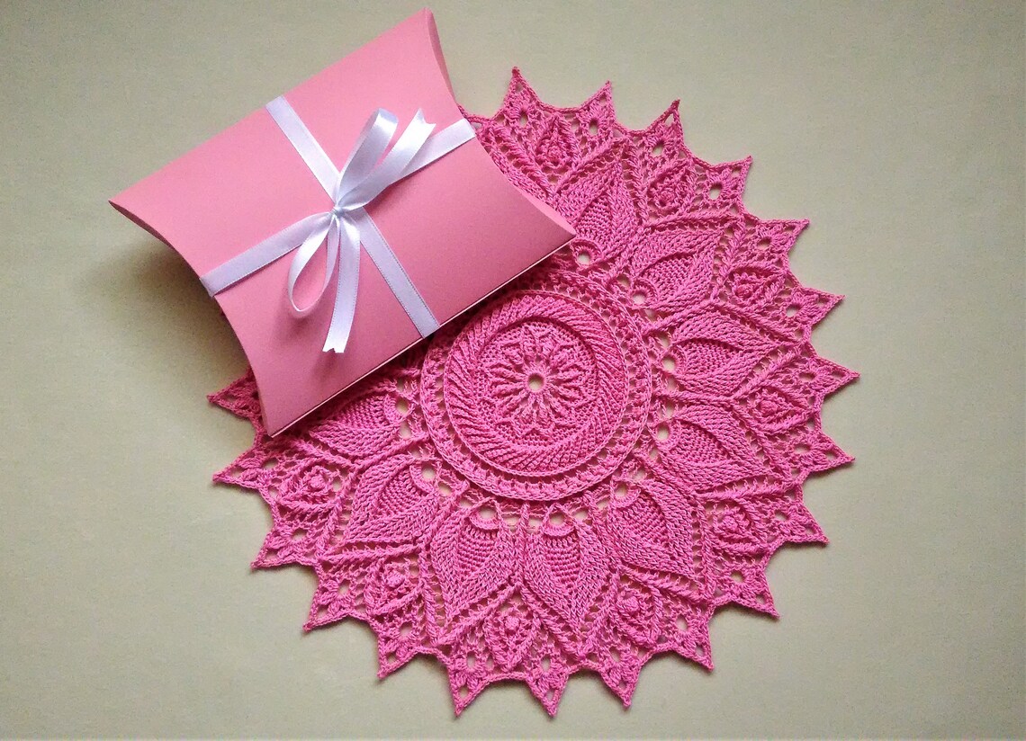 Round Embossed Textured Crocheted Lace Doily 3D Handmade - Etsy