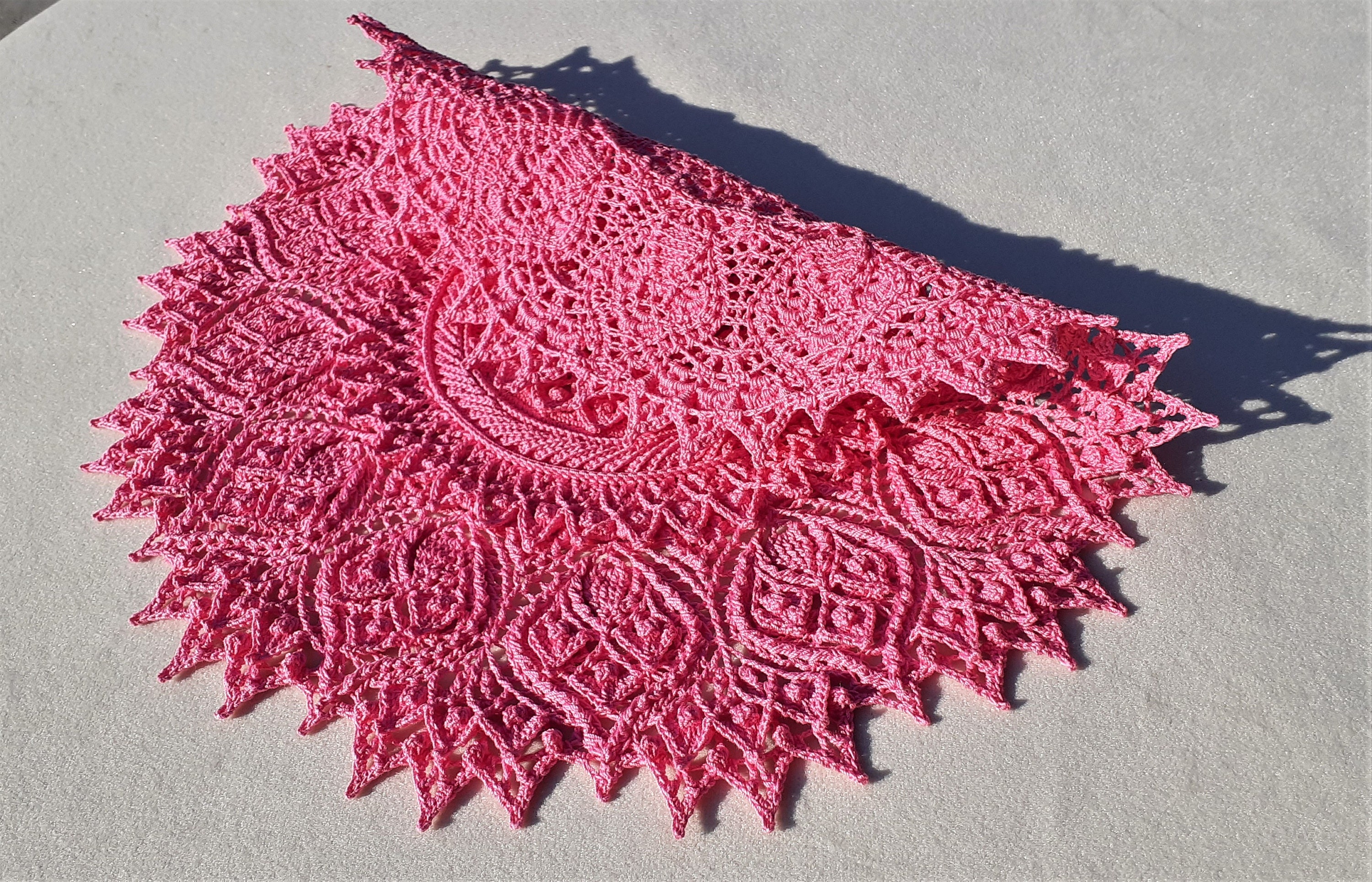 Round Embossed Textured Crocheted Lace Doily 3D Handmade - Etsy