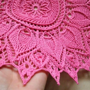 Round Embossed Textured Crocheted Lace Doily 3D Handmade - Etsy