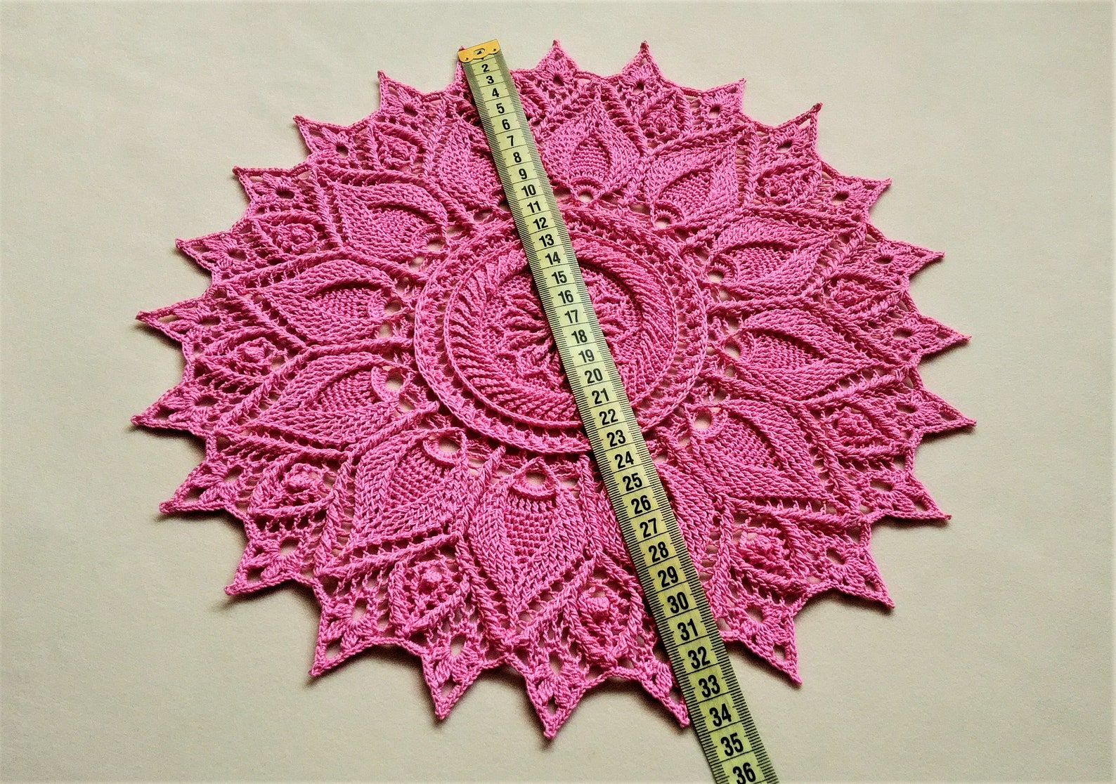 Round Embossed Textured Crocheted Lace Doily 3D Handmade - Etsy