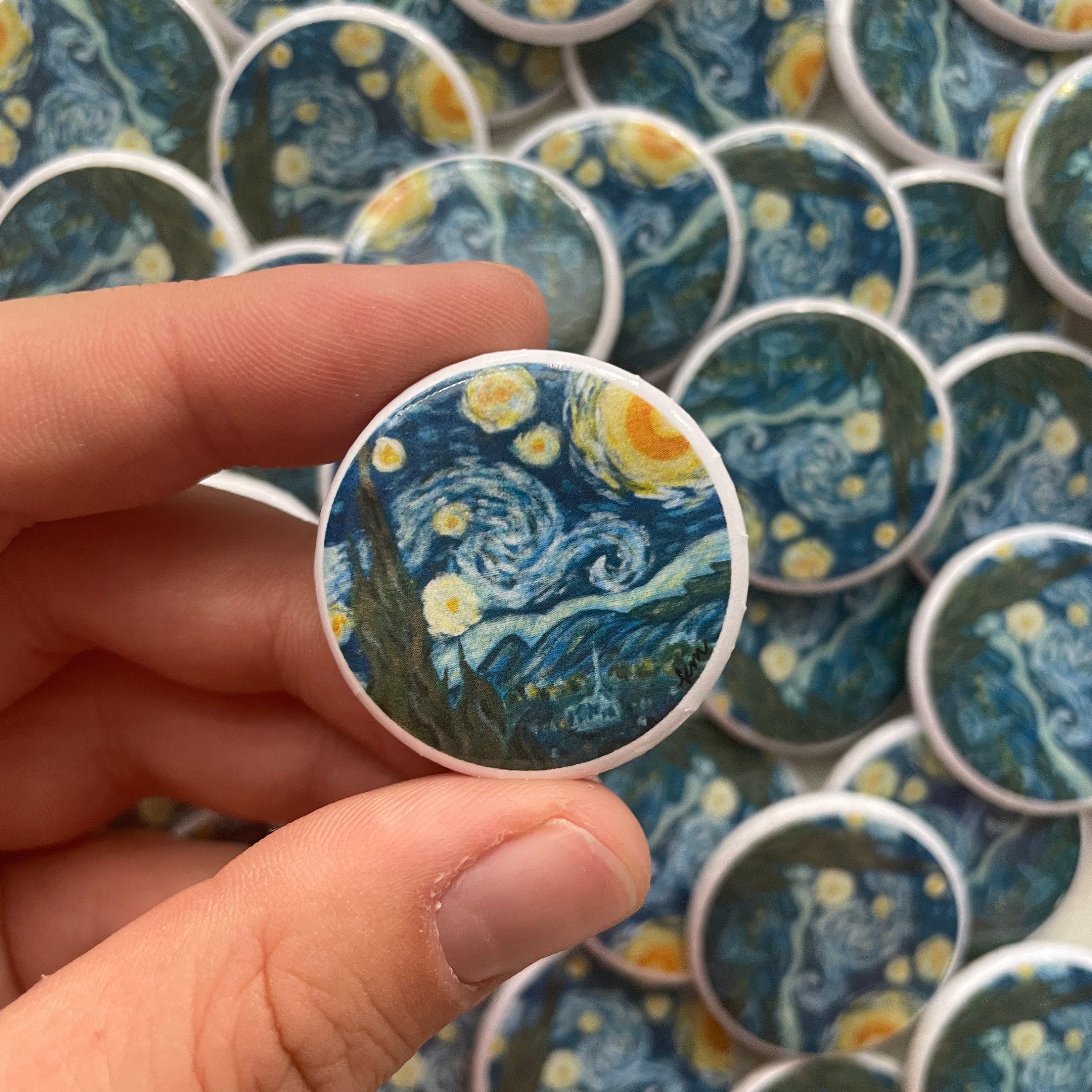 Van Gogh starry Night Button - Etsy