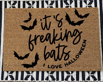 It's Freaking Bats Doormat Fall Doormat Halloween - Etsy