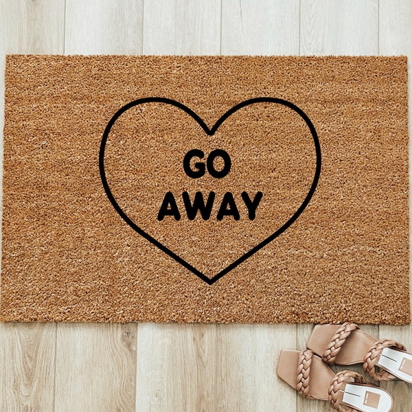 Go Away Door Mat - Etsy