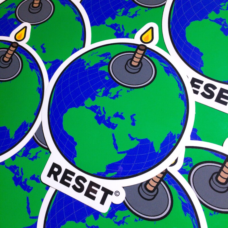 Reset Sticker - @designbyjorge - Etsy