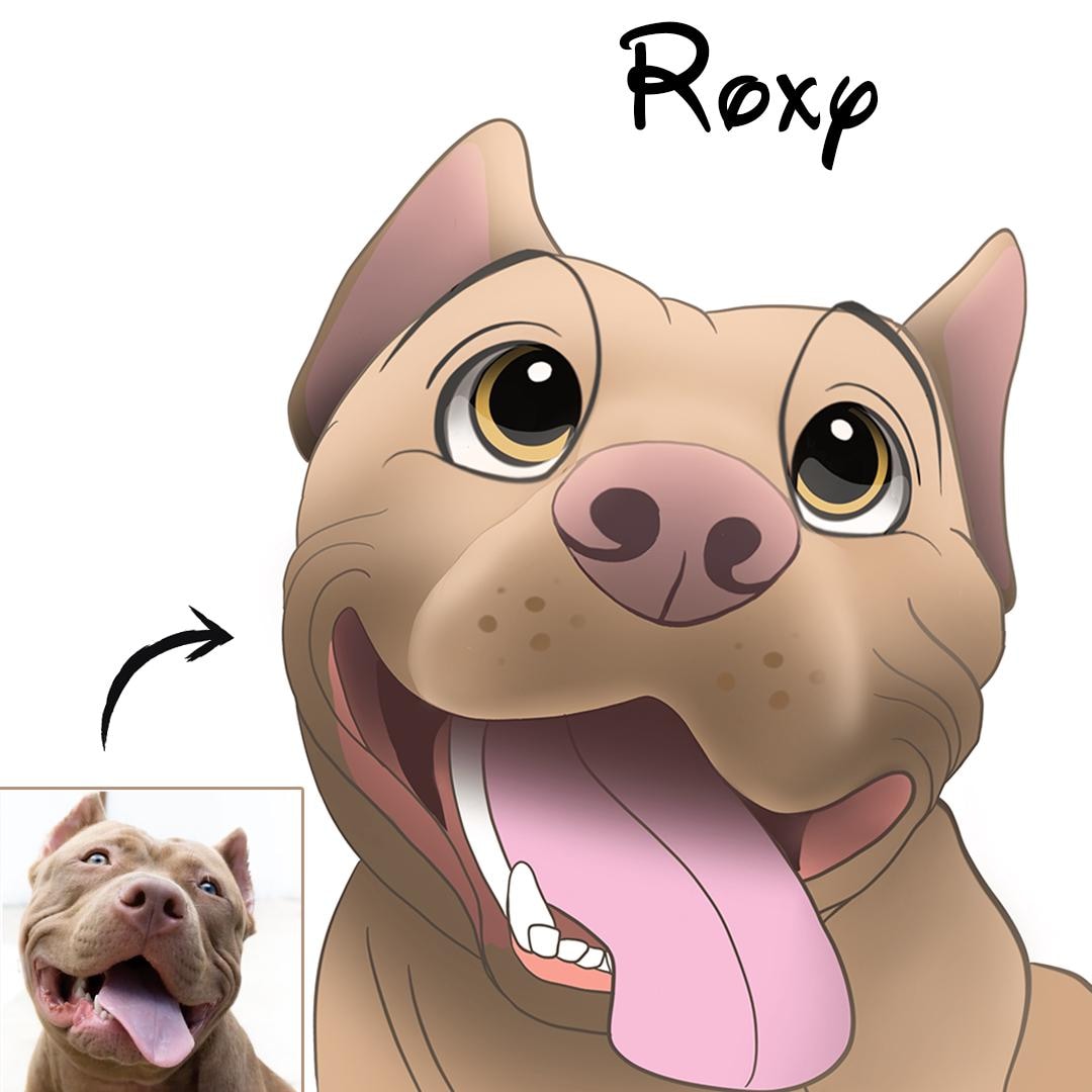 Pet Disney, Cartoon Pet Portrait, Pet Cartoon From Photo, Dog Disney ...